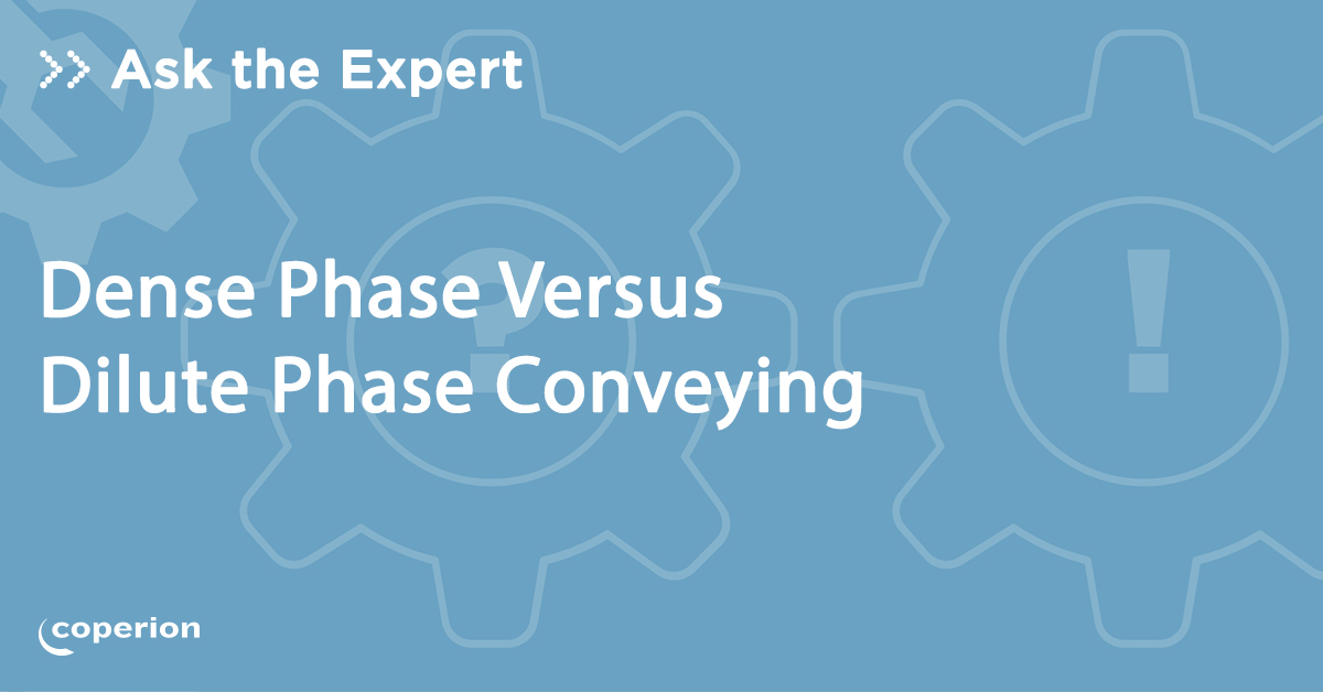What is dense phases versus dilute phase conveying? – Coperion